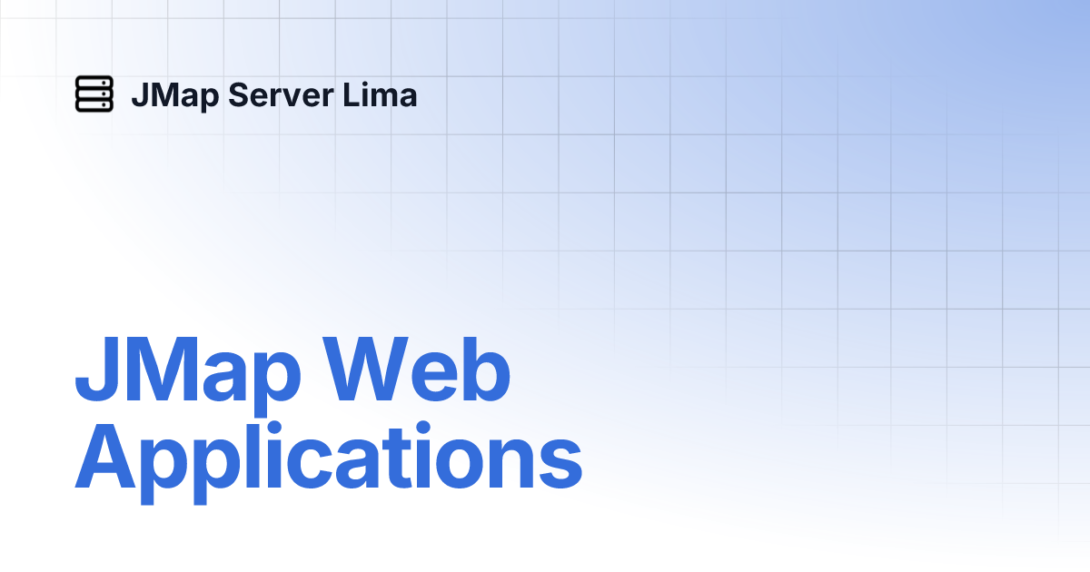 JMap Web Applications | JMap Server Lima