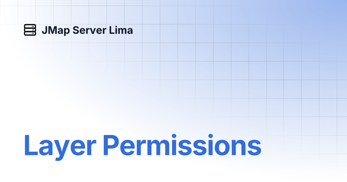 Layer Permissions | JMap Server Lima