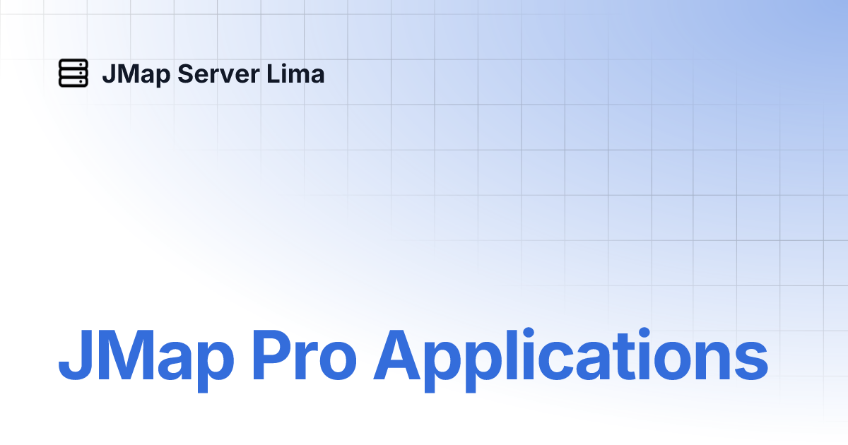JMap Pro Applications | JMap Server Lima