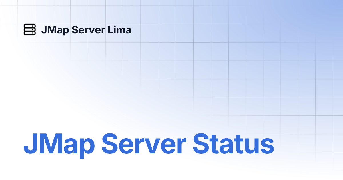 JMap Server Status | JMap Server Lima