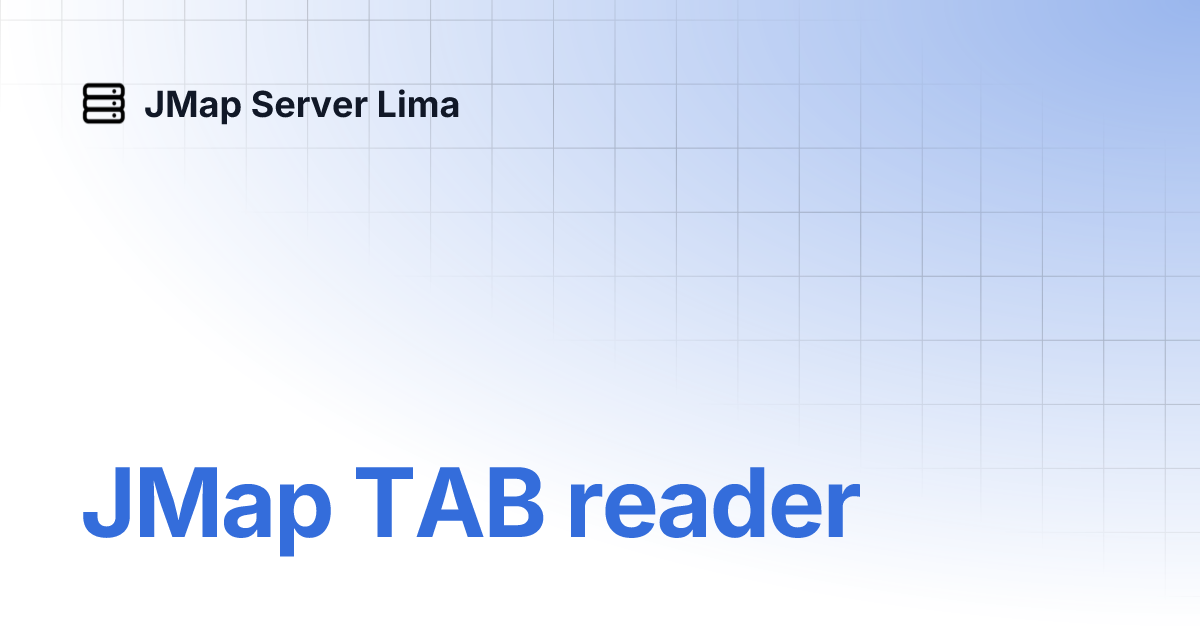 JMap TAB reader | JMap Server Lima