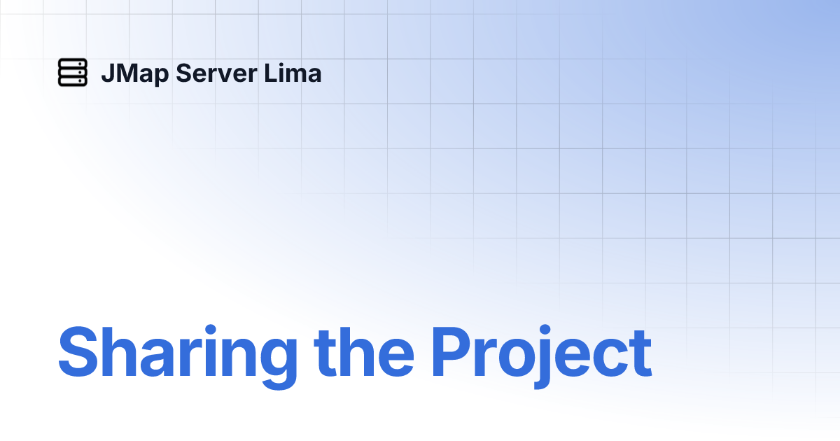 Sharing the Project | JMap Server Lima