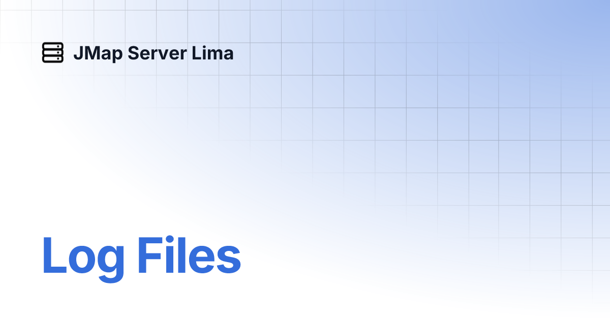 Log Files | JMap Server Lima