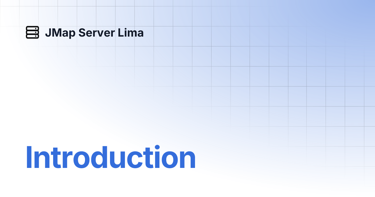 Introduction | JMap Server Lima