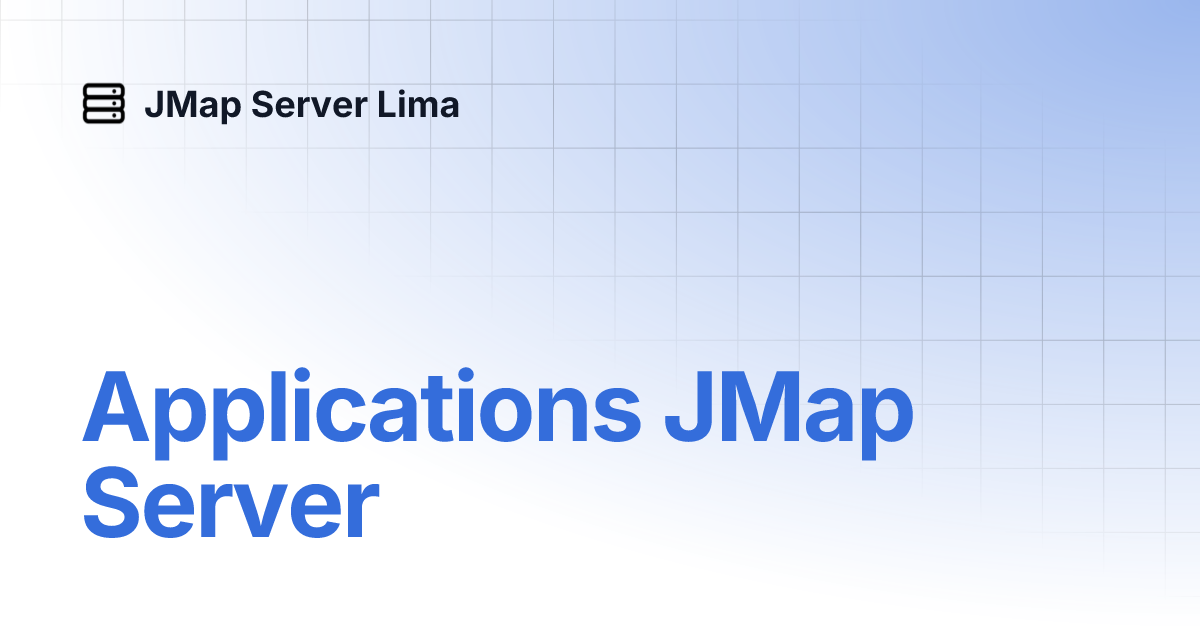 Applications JMap Server | JMap Server Lima