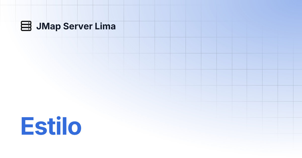 Estilo | JMap Server Lima