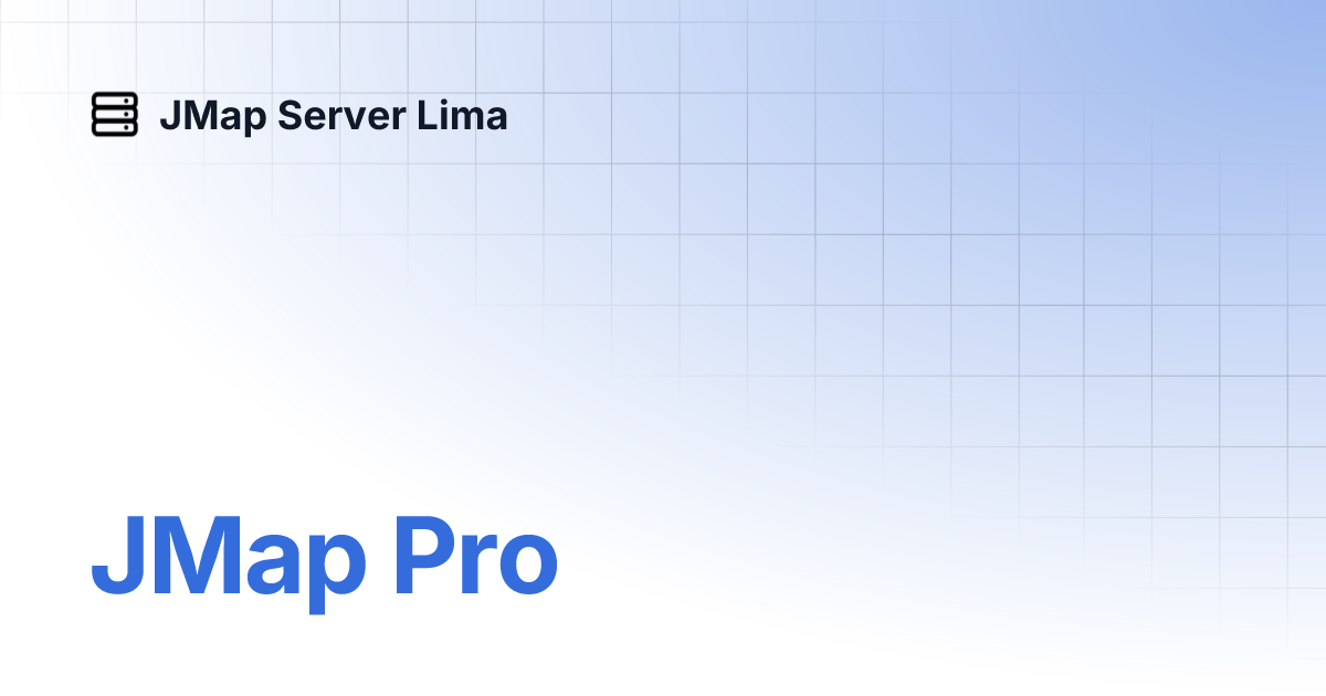 JMap Pro | JMap Server Lima