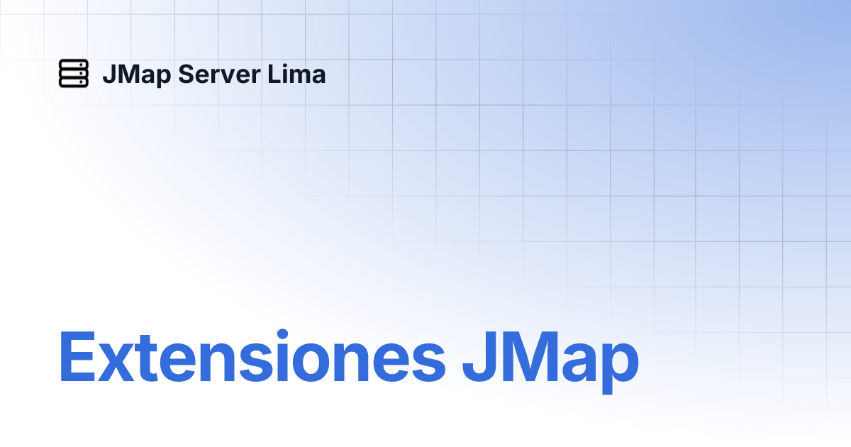 Extensiones JMap | JMap Server Lima