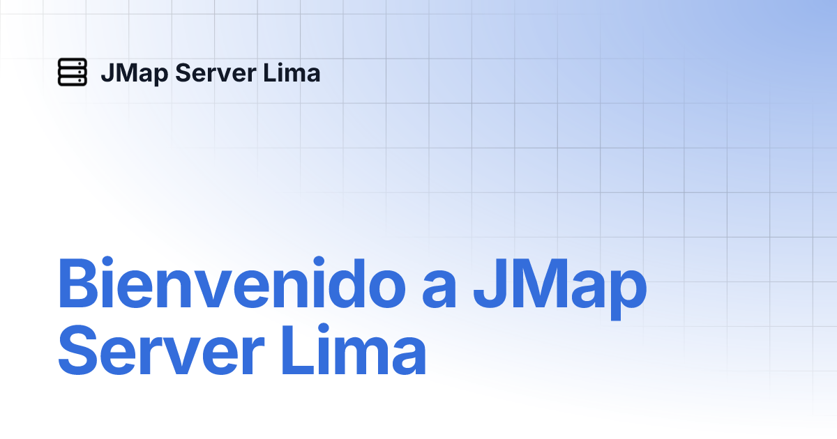 Bienvenido a JMap Server Lima | JMap Server Lima
