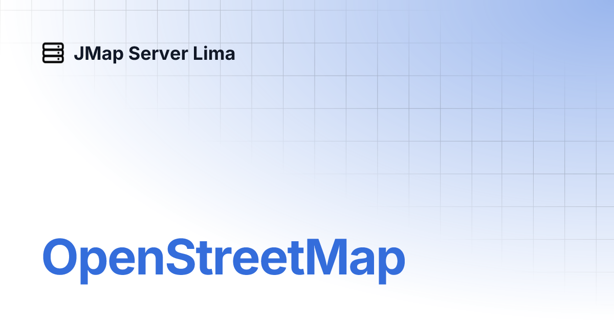 OpenStreetMap | JMap Server Lima
